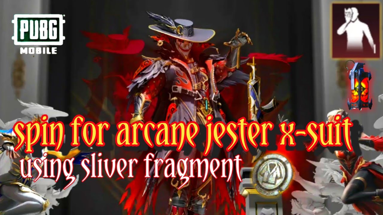 ARCANE JESTER X-SUIT SPIN ONLY WITH SLIVER FRAGMENT🙂|PUBG MOBILE | MAJHALE GAMING - YouTube