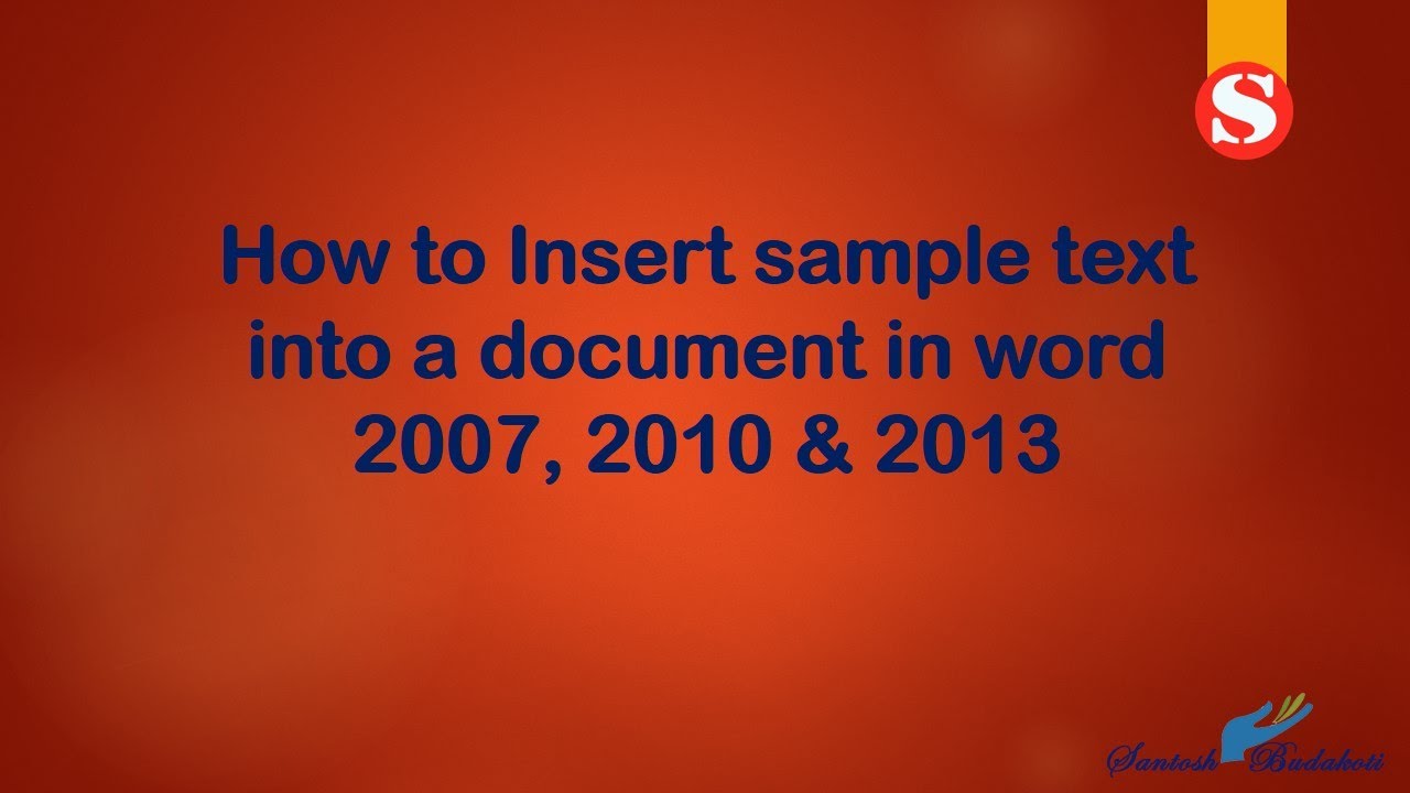 How To Insert Sample Text Into A Document In Word 2007 2010 2013 how-to-insert-sample-text-into-a-document-in-word-2007-2010-2013