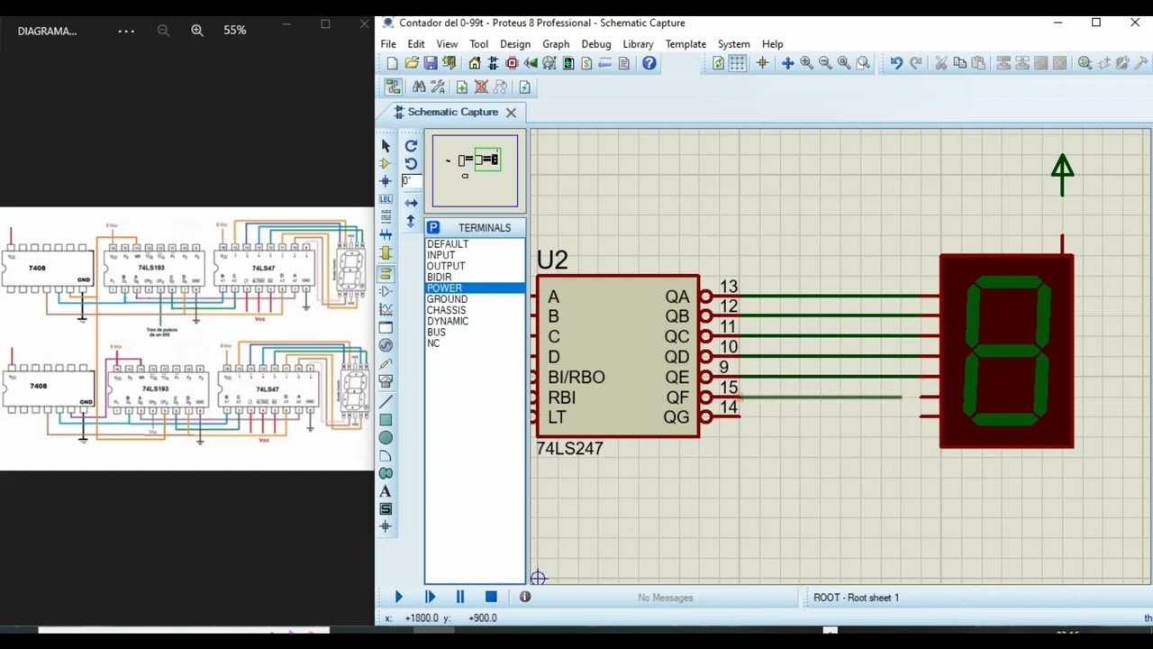 CONTADOR DEL 0 AL 99 EN PROTEUS - YouTube