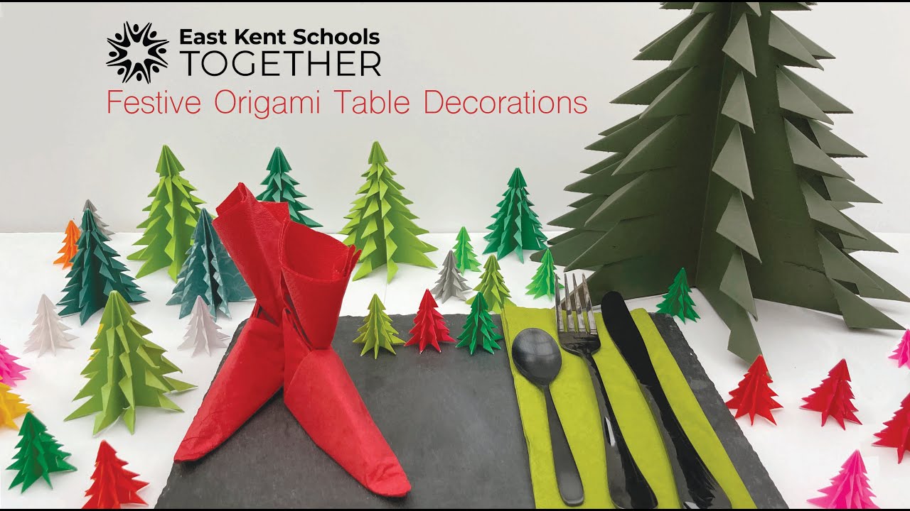 Festive Origami Table Decorations - YouTube