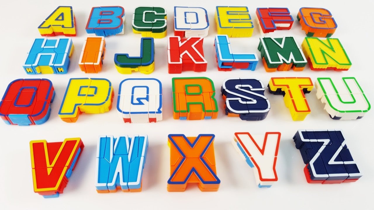 ABC 영어 알파벳 배우기 변신로봇 장난감놀이 영어유아교육 Alphabet transformers toy - YouTube
