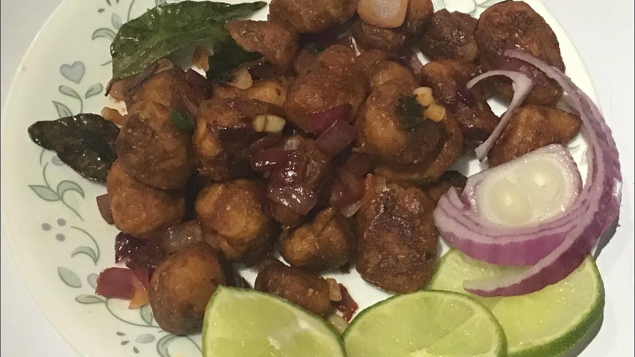 Soya chunks fry | soya chunks Manchurian no deep fry | soya chunks ...