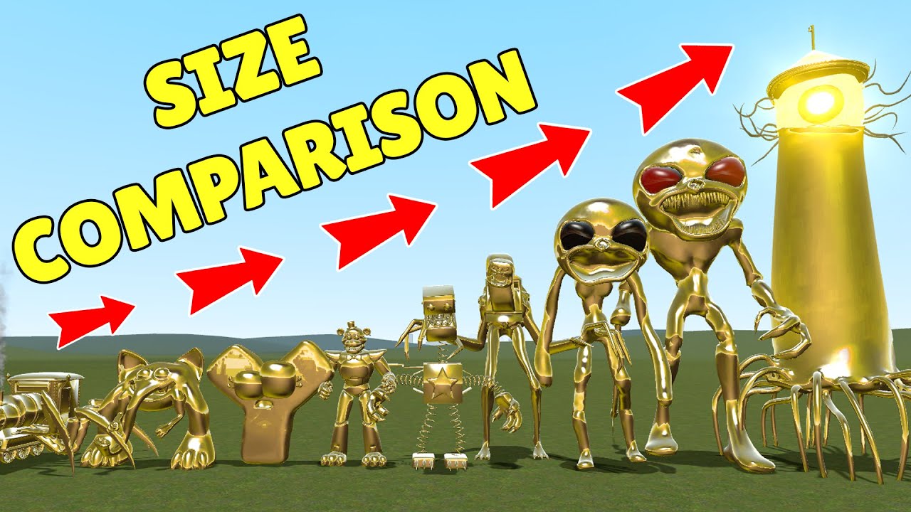 SIZE COMPARISON ALL GOLDEN GARTEN OF BANBAN and ALL MONSTERS in Garry's ...