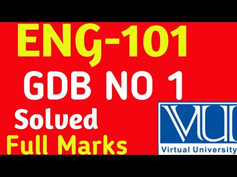 ENG-101 | GDB NO 1 | Solved Gdb | Vu Gdbs 2023 | Vu 2023 | - YouTube