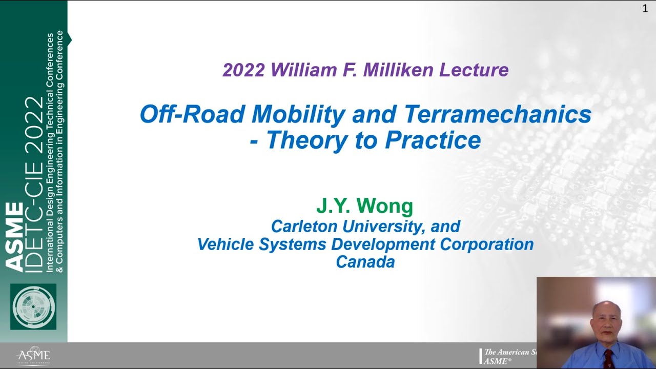 Off-Road Mobility and Terramechanics: Theory into Practice - J. Y. Wong ...