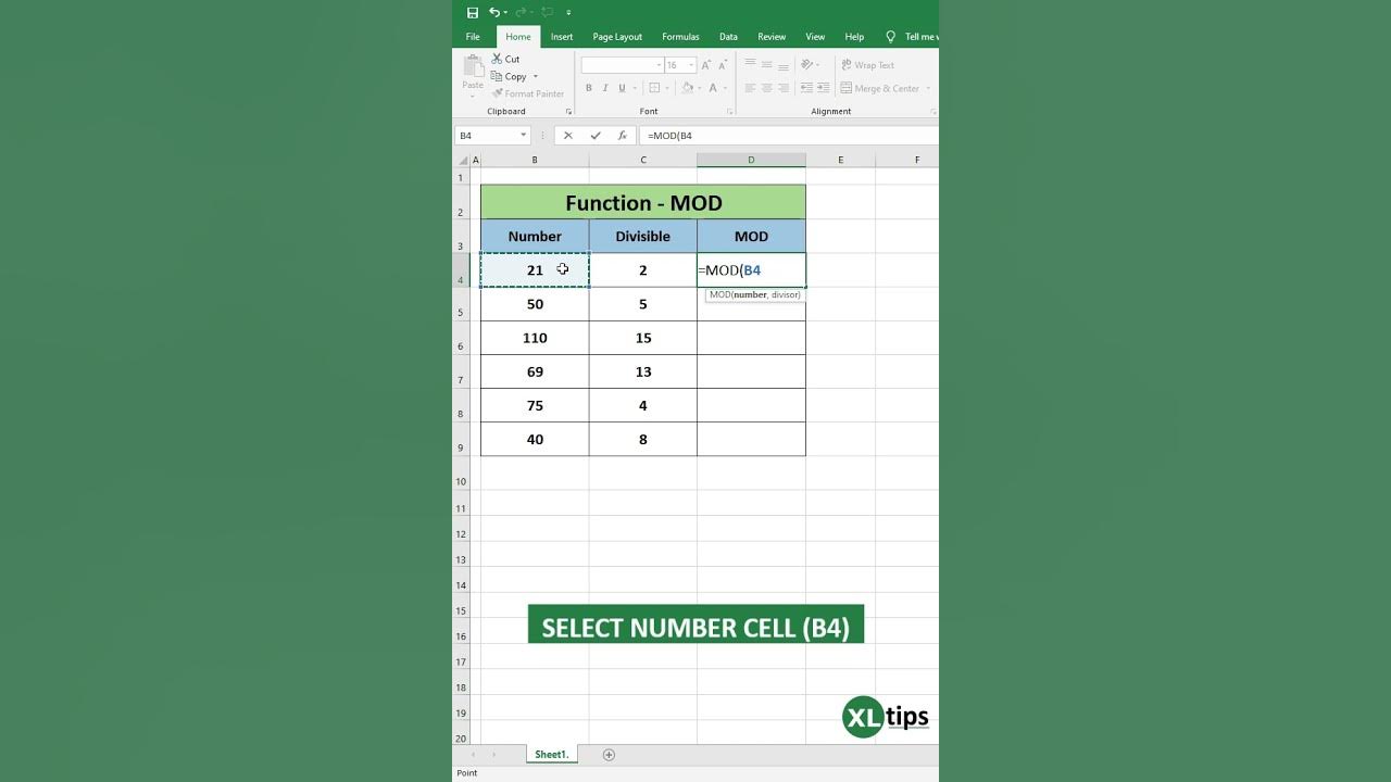 Excel MOD Function: Calculate Remainders and Modular Arithmetic with Ease - YouTube