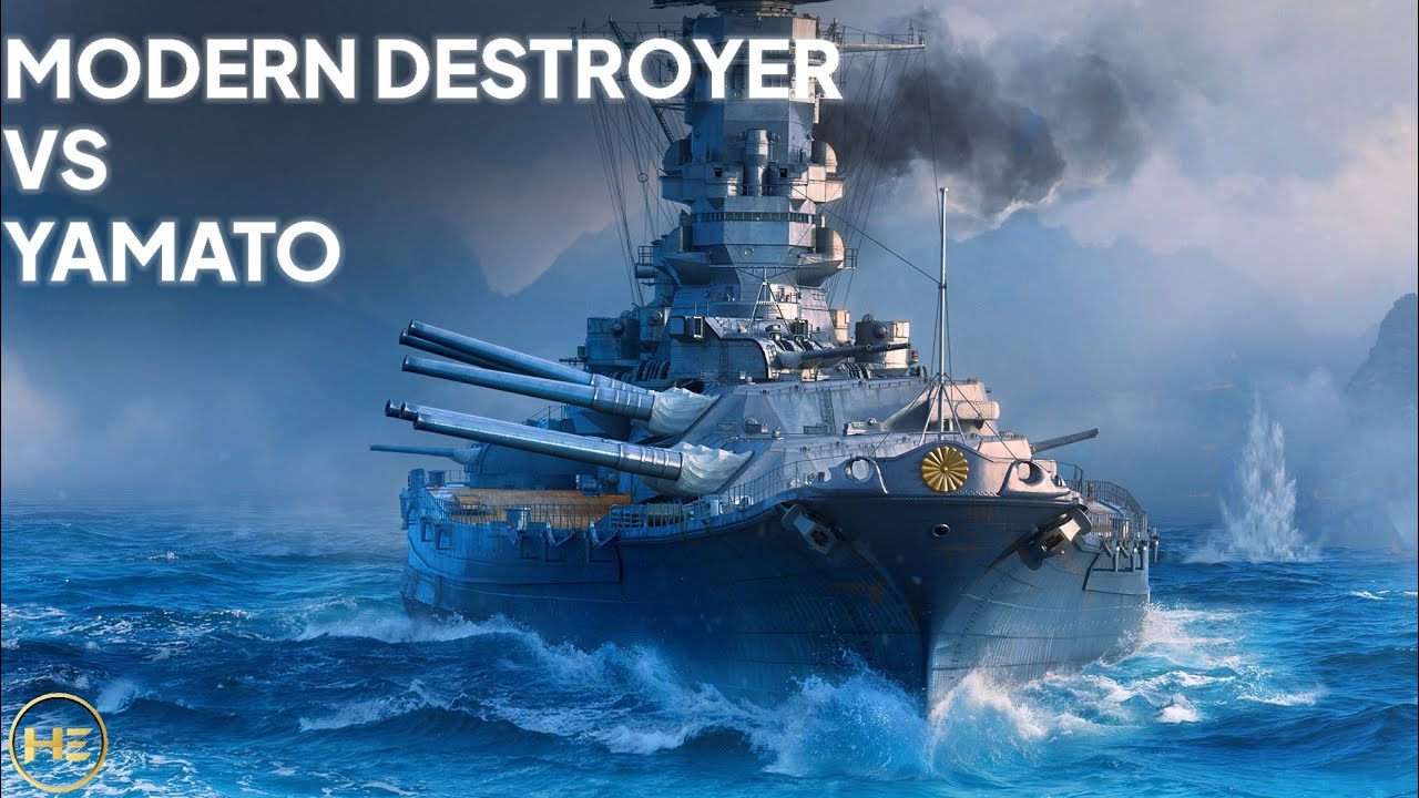 Yamato Battleship Vs Modern Destroyer. - YouTube