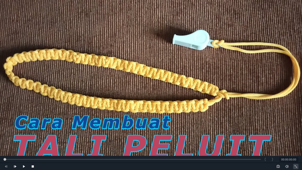 Tutorial Cara Membuat Tali Kur Peluit sangat Mudah || how to make a very easy whistle rope - YouTube