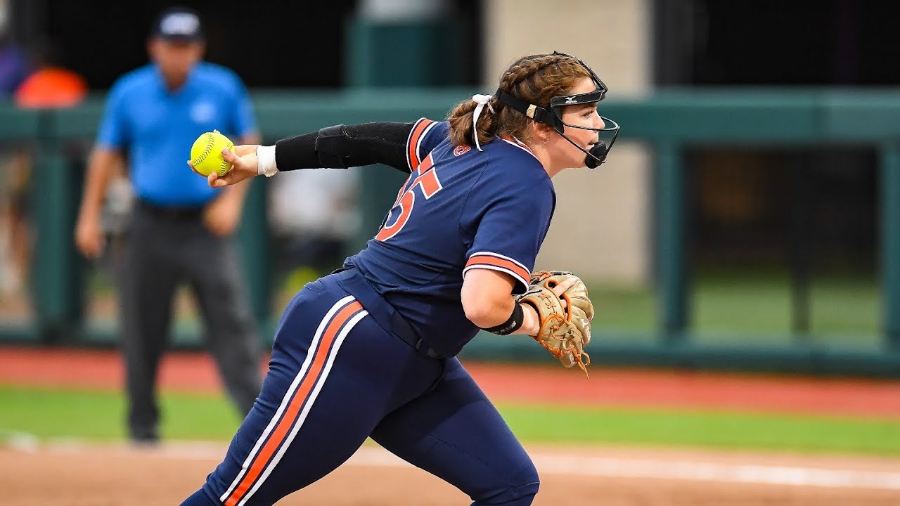 Softball Highlights: Auburn 5, Cal State Fullerton 0 - YouTube