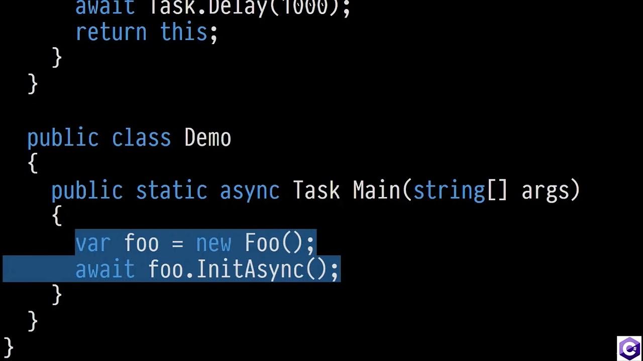 Async Factory Method - C# doesn't have async constructors (yet) C# Part #37 - YouTube