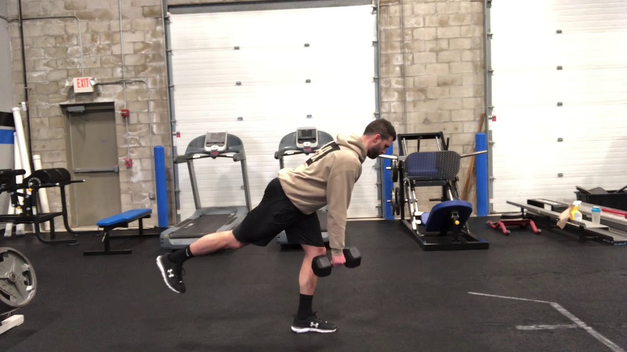 Single Leg Contralateral DB Row - YouTube