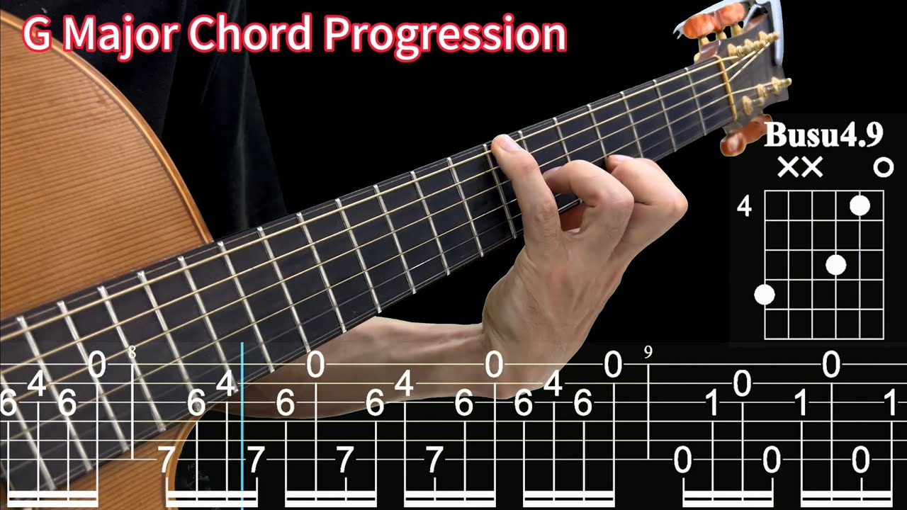 G Major Chord Progression - YouTube