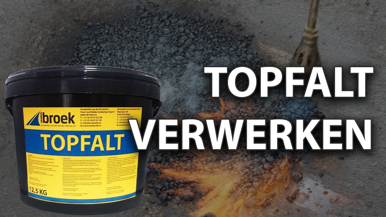 Topfalt Asfaltgranulaat verwerken - Koudasfalt.nl - YouTube