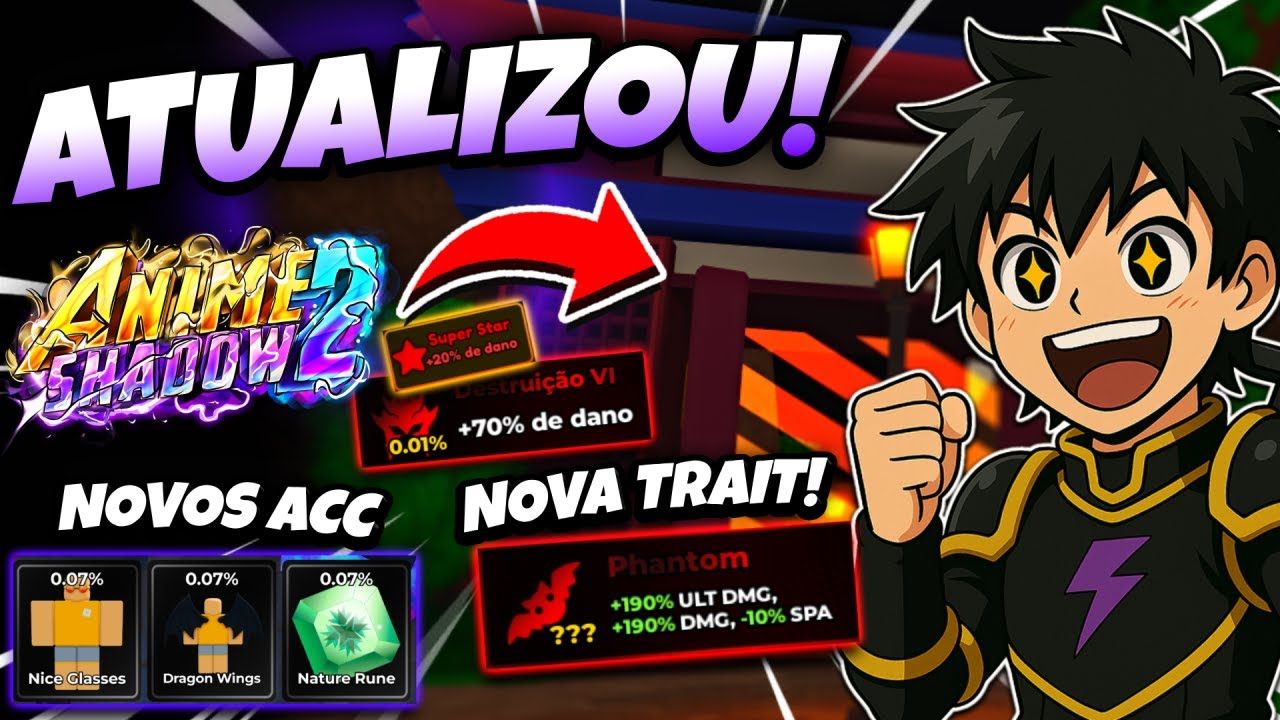 ESSA ATUALIZAÇÃO MELHOROU TUDO NO ANIME SHADOW 2 !! NOVOS CÓDIGOS E ...