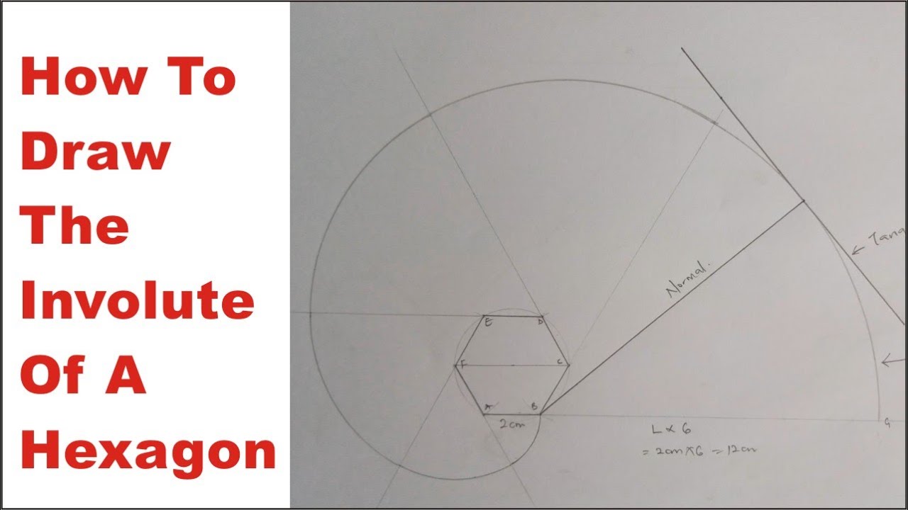 How to Draw the Involute of a Hexagon with the Normal and Tangent to ...