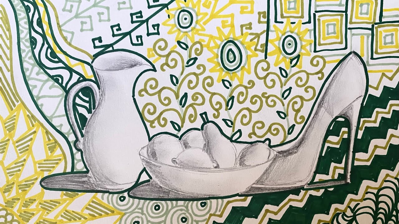Zentangle Still Life (Middle School) - YouTube