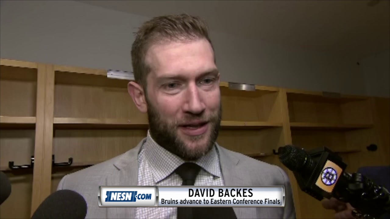 David Backes on his performance in the Bruins win - YouTube
