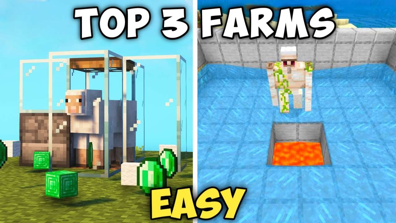 Top 3 Easy Farms for Minecraft Java - YouTube