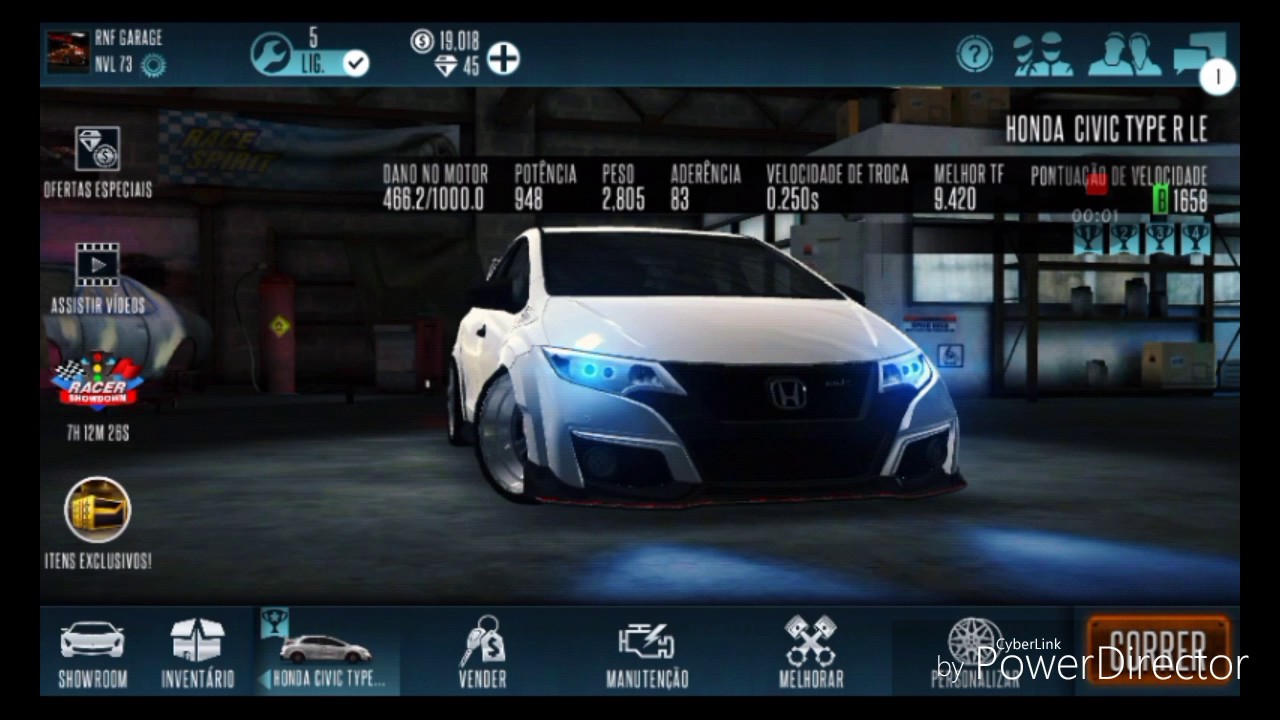 Honda civic type r le maxed setup tutorial (RACING RIVALS) - YouTube