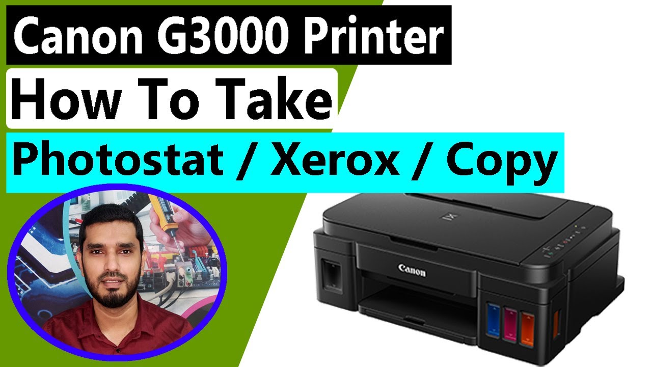Canon PIXMA G3000 Printer Take Photostat / Photocopy / Copy Printing ...