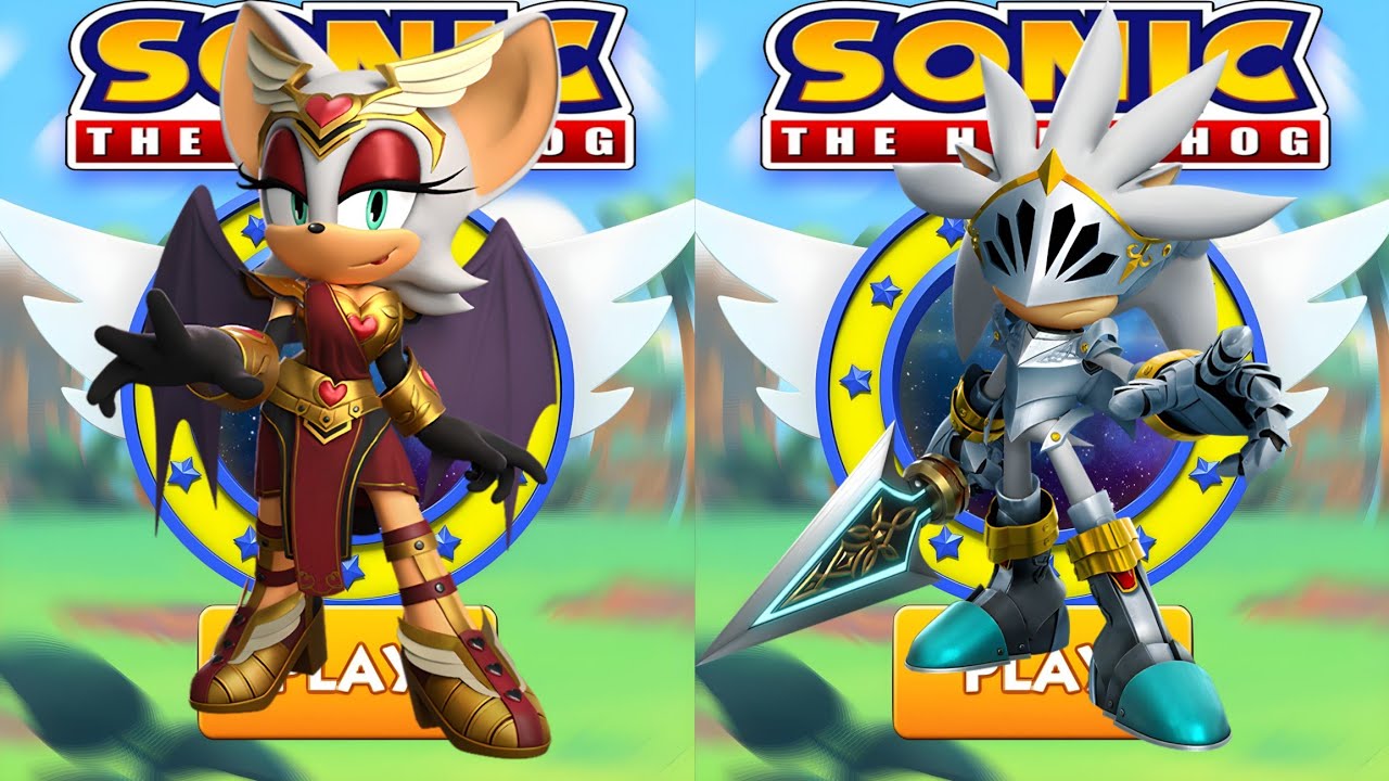 Sonic Dash - Valentine Rouge VS Sir Galahad VS Chrono Silver _ Sonic vs ...