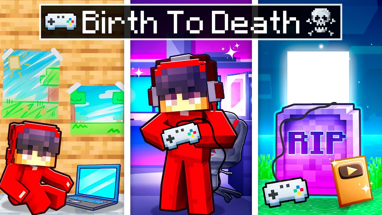 BIRTH to DEATH of a YOUTUBER in Minecraft! - YouTube