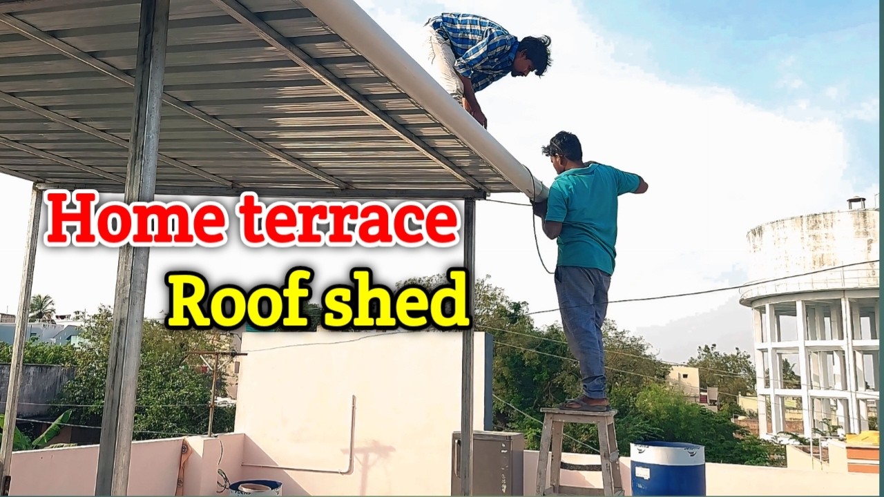 home terrace shed || 20 x 15 shed || tin shed on terrace || metal roof ...
