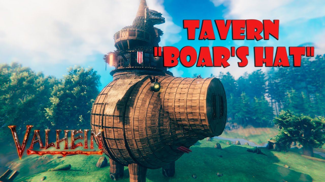 Tavern "Boar's hat" - Valheim build. Таверна Шляпа кабана аниме 7 смертных грехов - Вальхейм ...