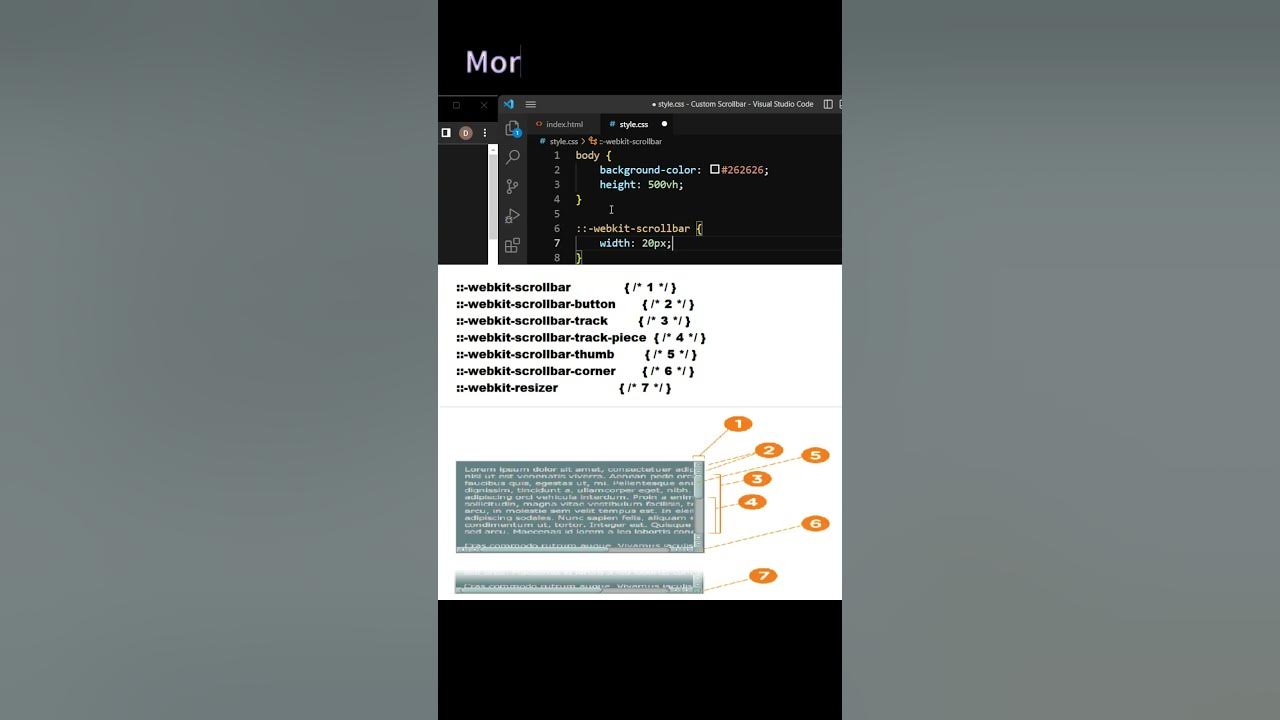 Custom Scrollbar In Html Css Shorts Scrollbar Cssanimation Htmlcss Webdevelopment