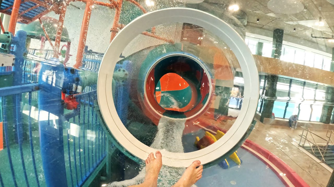 Glass Funnel Water Slide [NEW 2025] Aquapark Międzyzdroje - YouTube