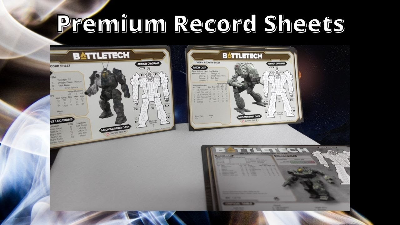 Battletech Premium Record Sheets - YouTube