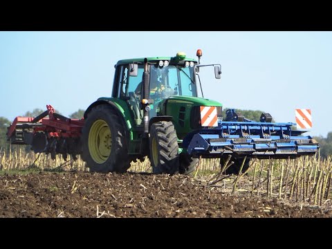 John Deere 6430 premium x Rolmaco Procut nožový valec x Euro Masz disky