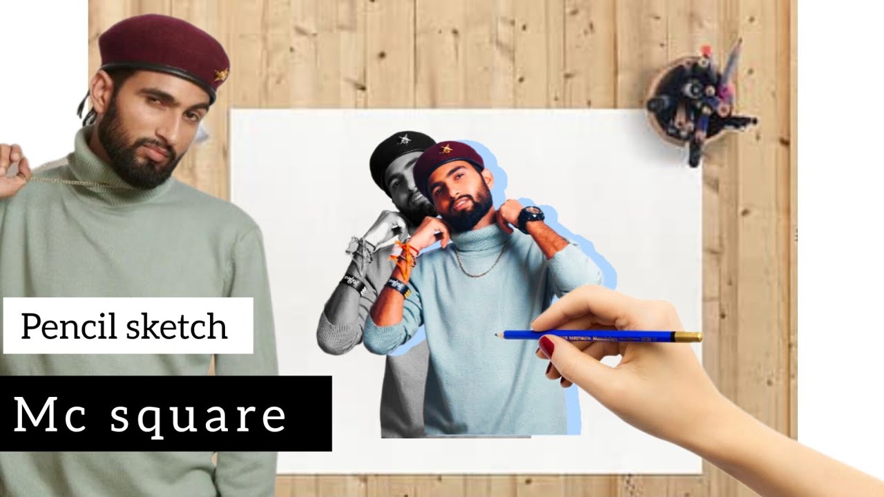 mc square pencil sketch drawing | lele rom rom song non copyright | mc ...