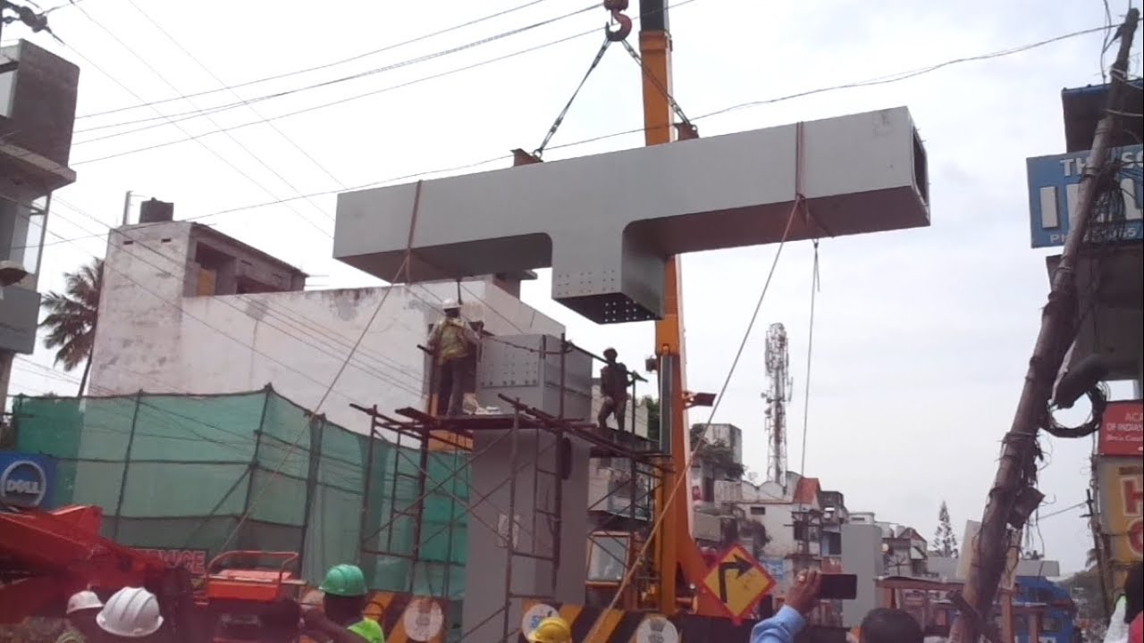 Longest Steel Flyover In South India Under Construction - YouTube