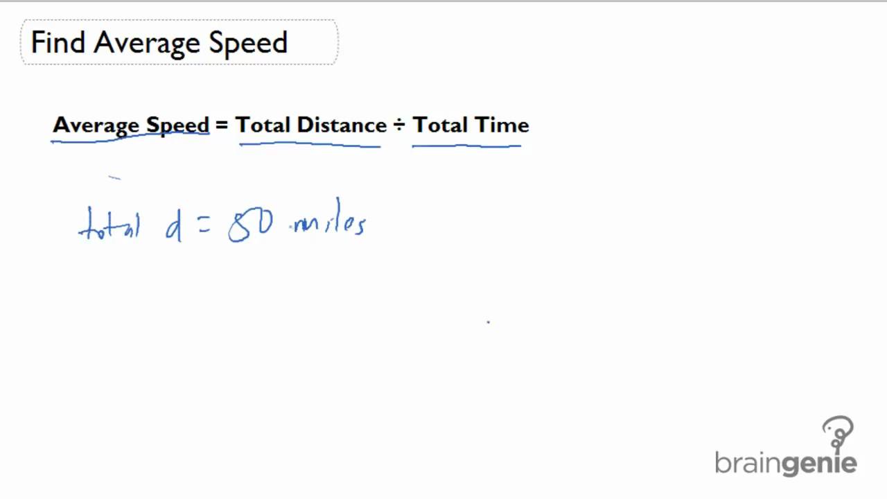 2.1 Find Average Speed - YouTube