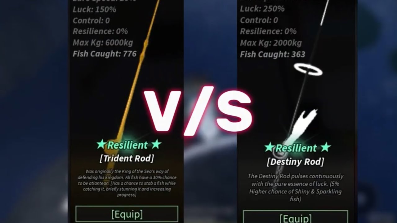 Which is the better rod? | Trident or Destiny rod? #Fisch #Roblox - YouTube