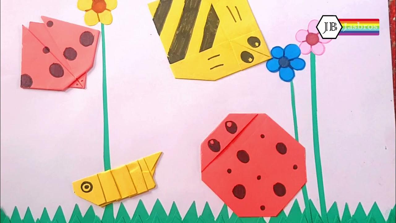 Origami Collage Artwork l Artwork Ideas l Origami Crafts l Animals ...