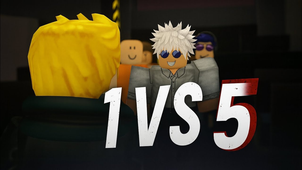 Epic 1vs5 Roblox Fight Scene | Main Character Energy vs Full Squad ...