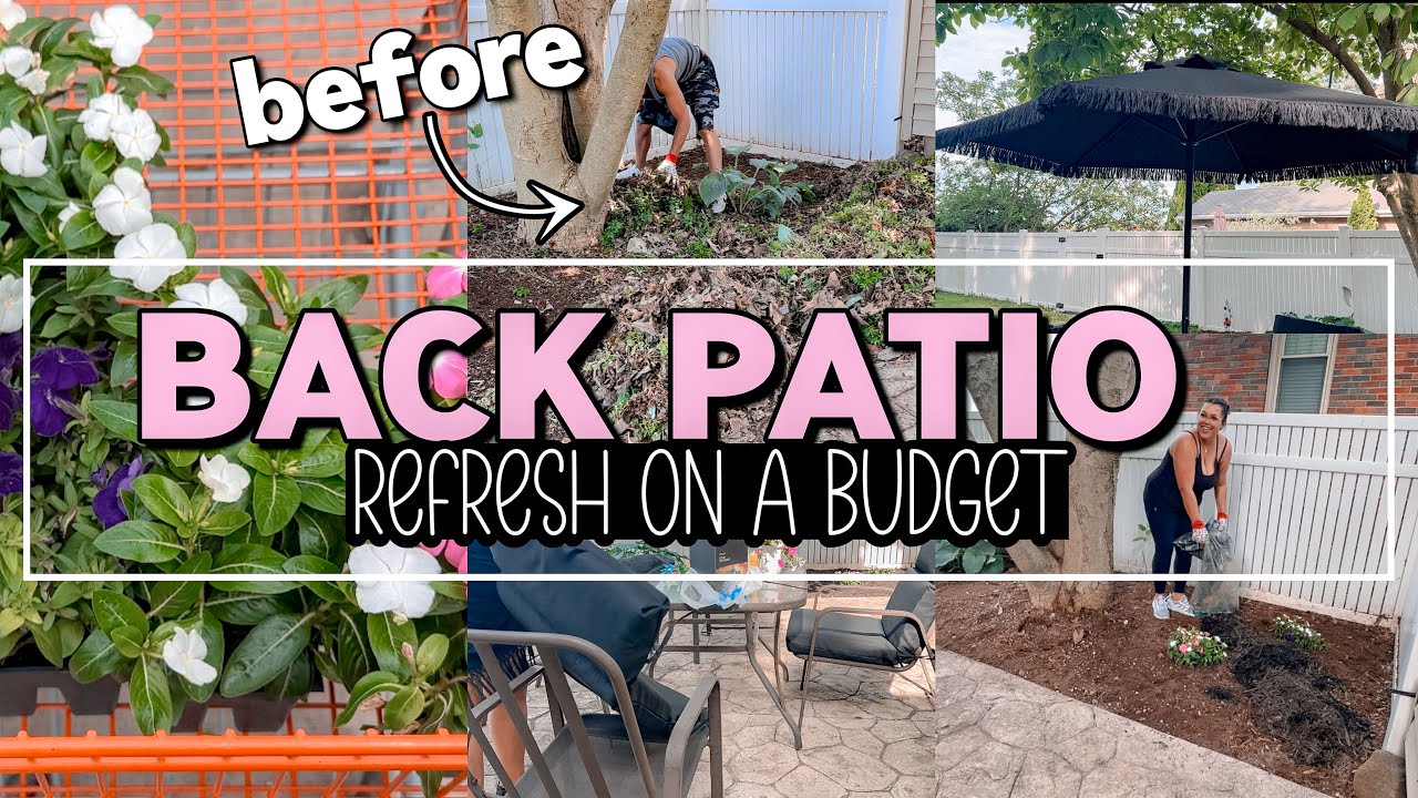 EXTREME Patio Makeover on a Budget 2024 | Backyard Refresh for the Summer | Affordable Patio ...