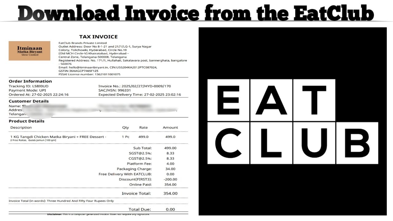 How to Download Invoice from the Eat Club App | Step-by-Step Guide ...