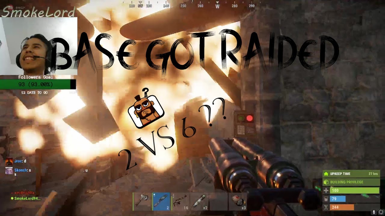 (Rust) Base Got Raided 2 vs a clan? - YouTube