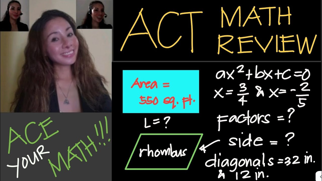 ACT MATH REVIEW: SOLVED MATH PROBLEMS by Jane Maciejewski - YouTube