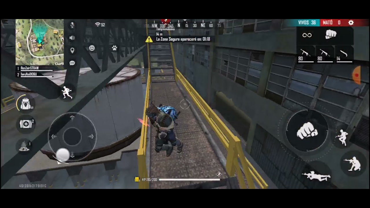 las partidas de free fire cayendo en el techo de Factory - YouTube