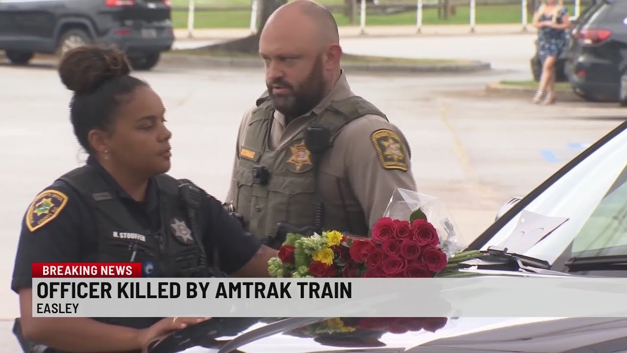 Community mourns loss of Easley police officer hit, killed by train ...