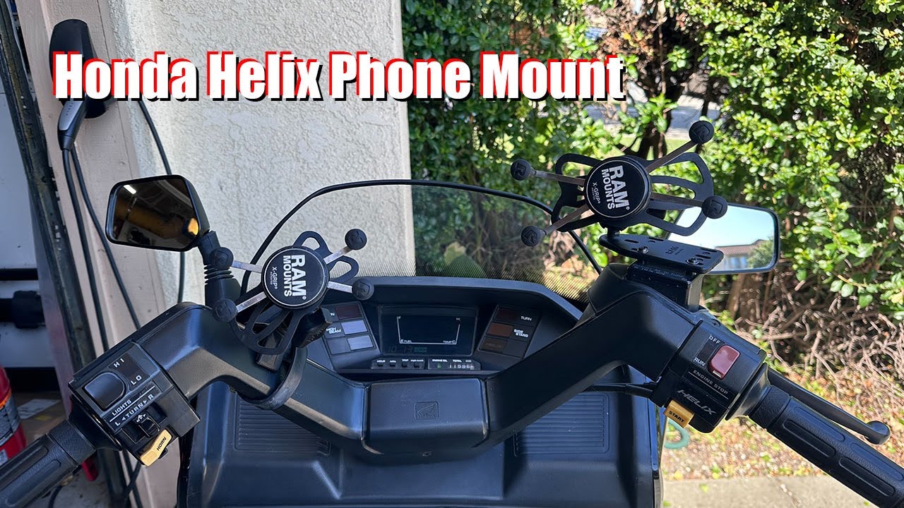 Honda Helix Phone Mount - Ram - YouTube