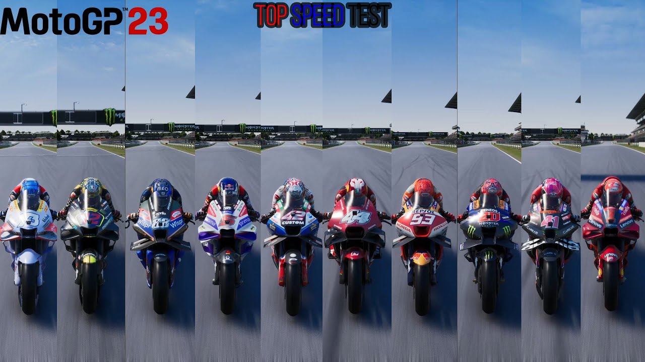 MOTOGP 23 | ALL OFFICAL BIKES TOP SPEED TEST WHICH BIKES IS FAST ...