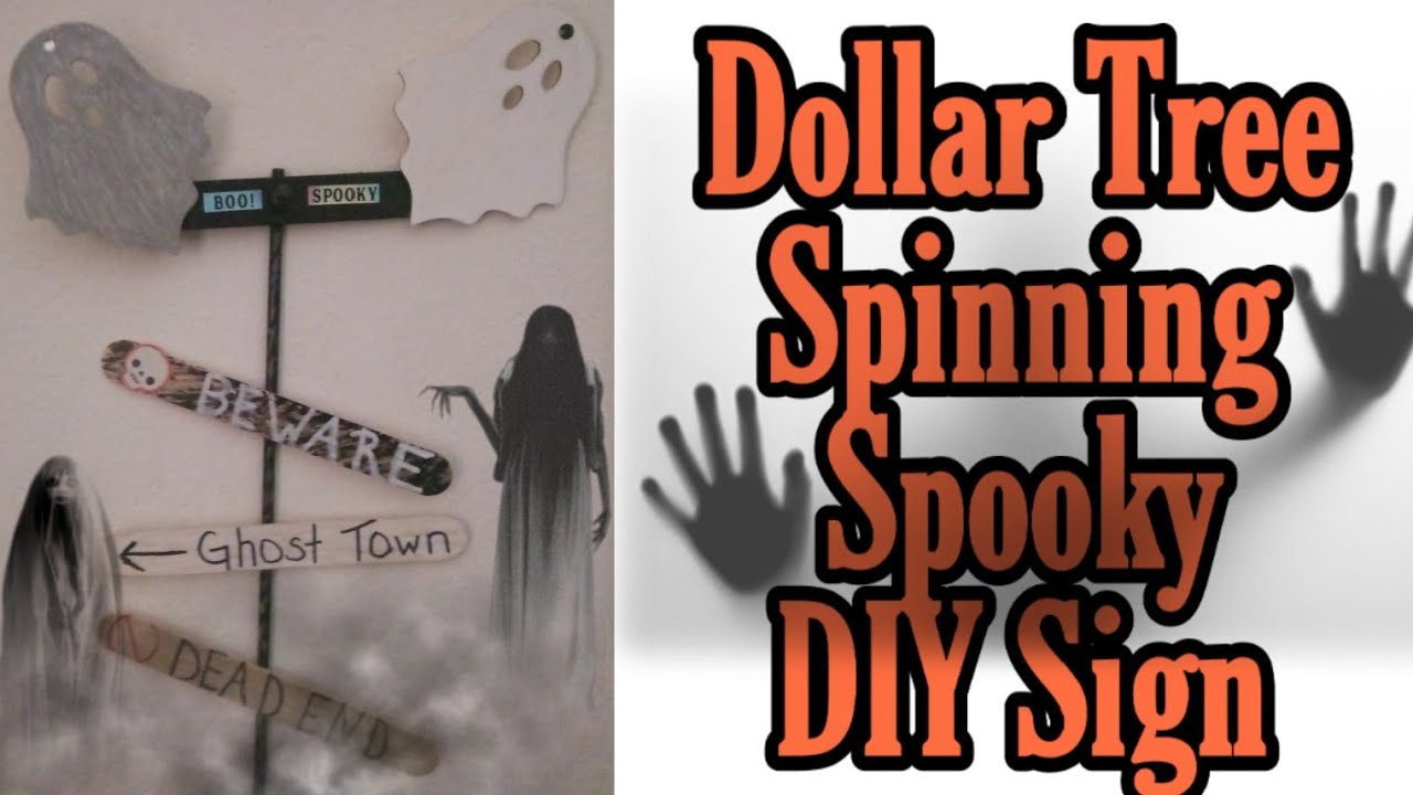Dollar Tree DIY Halloween Spooky Sign DIY #dollartree #halloween #DIY ...