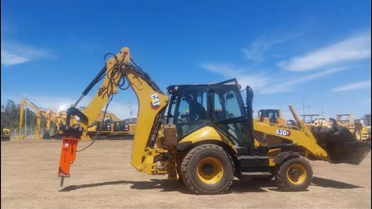 hydraulic hammer for backhoe loader - YouTube