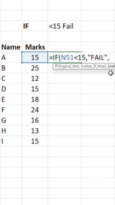 Day 10 Learn If Function In Just 1 Short Excel Excelformula Excelfunction Education
