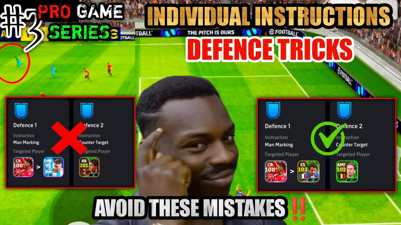 INDIVIDUAL INSTRUCTIONS Best Tricks | Defence Guide You Must Try This😎| Pro Game Series #3 ...